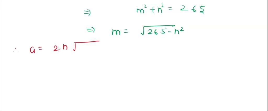 SOLVED: Find all fundamental Pythogorean triples (a, b, c) whose largest number is 265. Specify ...