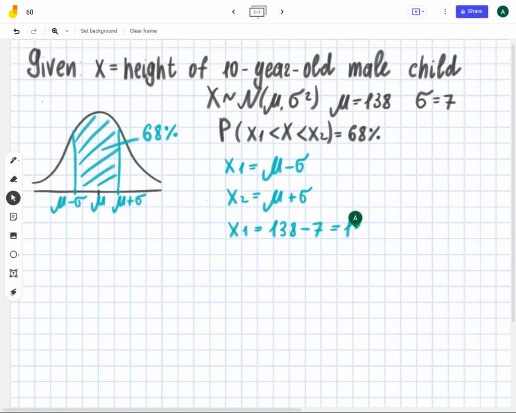 SOLVED: Heights of 10-year-old male children follow a Normal ...