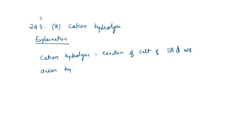 SOLVED: 243. What type of reaction occurs in an aqueous solution of the ...