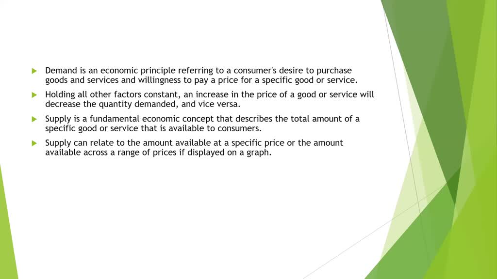SOLVED: Define term demand and supply? Why demand is negative and ...