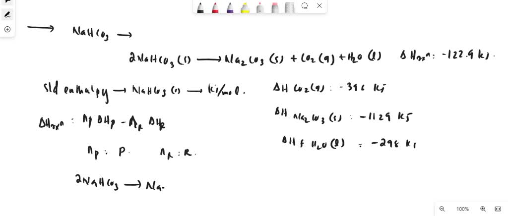 SOLVED: 1 mnolad L V I Calculate the standard enthalpy (NaHCOz) W1 1 ...