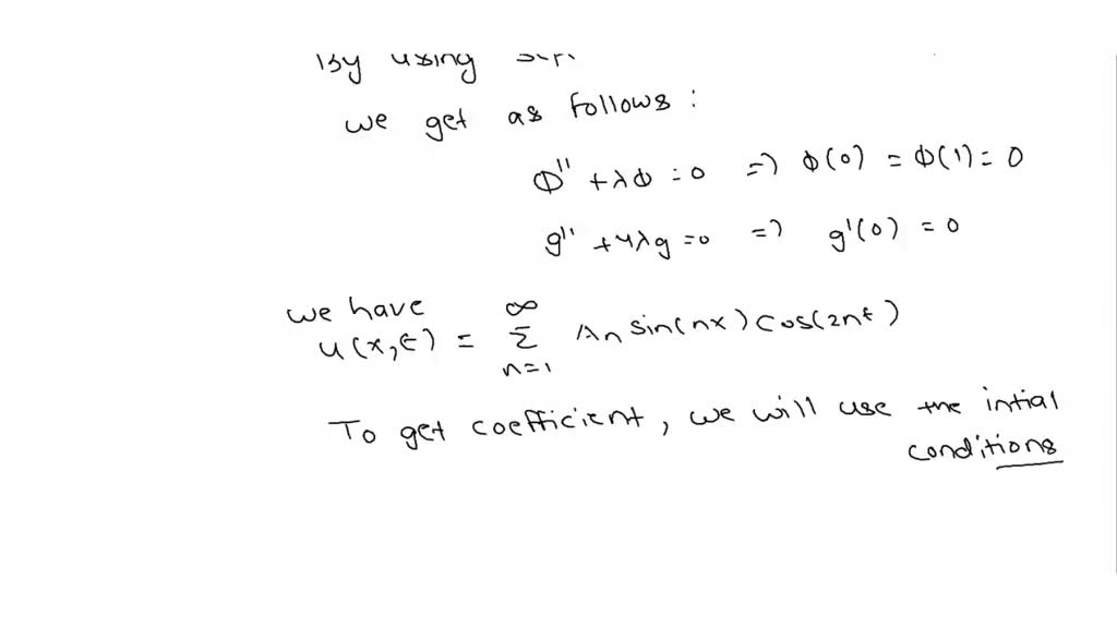 SOLVED: (A) Solve the wave equation , the boundary conditions: string ...