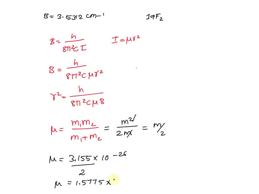 SOLVED: The rotational Raman spectrum of 19F2 shows a series of Stokes ...
