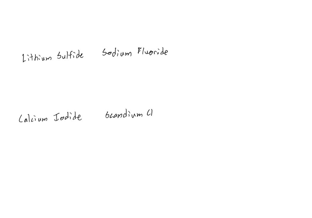 SOLVED: Derive the correct formulas for the following ionic compounds ... SOLVED: Derive the correct formulas for the following ionic compounds ...