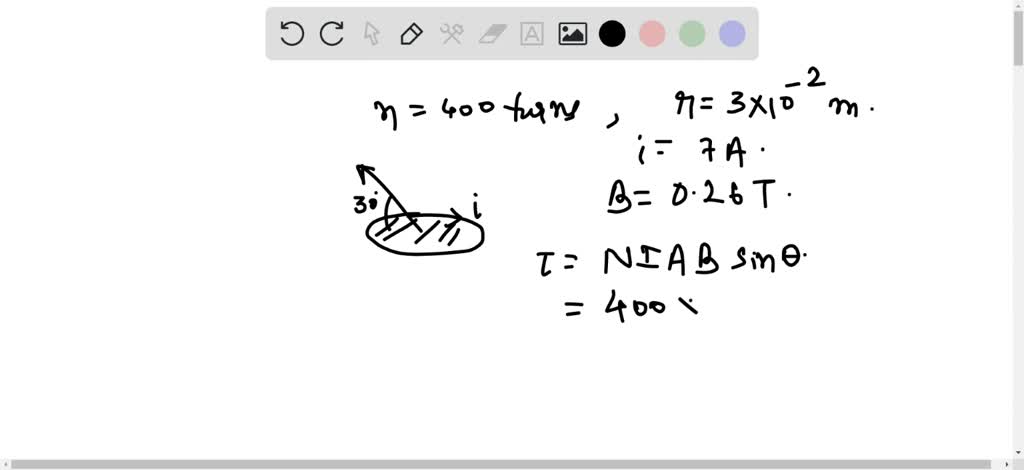 suppose a right triangular coil with a base of 2m and height 3m having ...