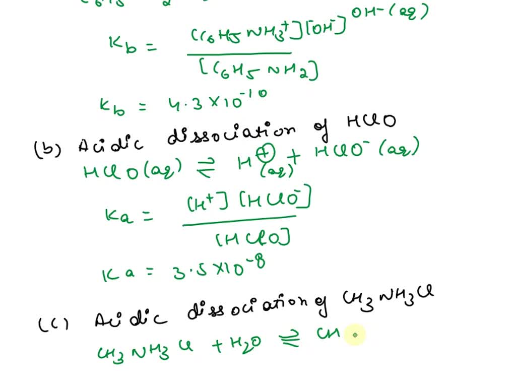 SOLVED: Write the equilibrium-constant expressions and obtain numerical values for each constant ...