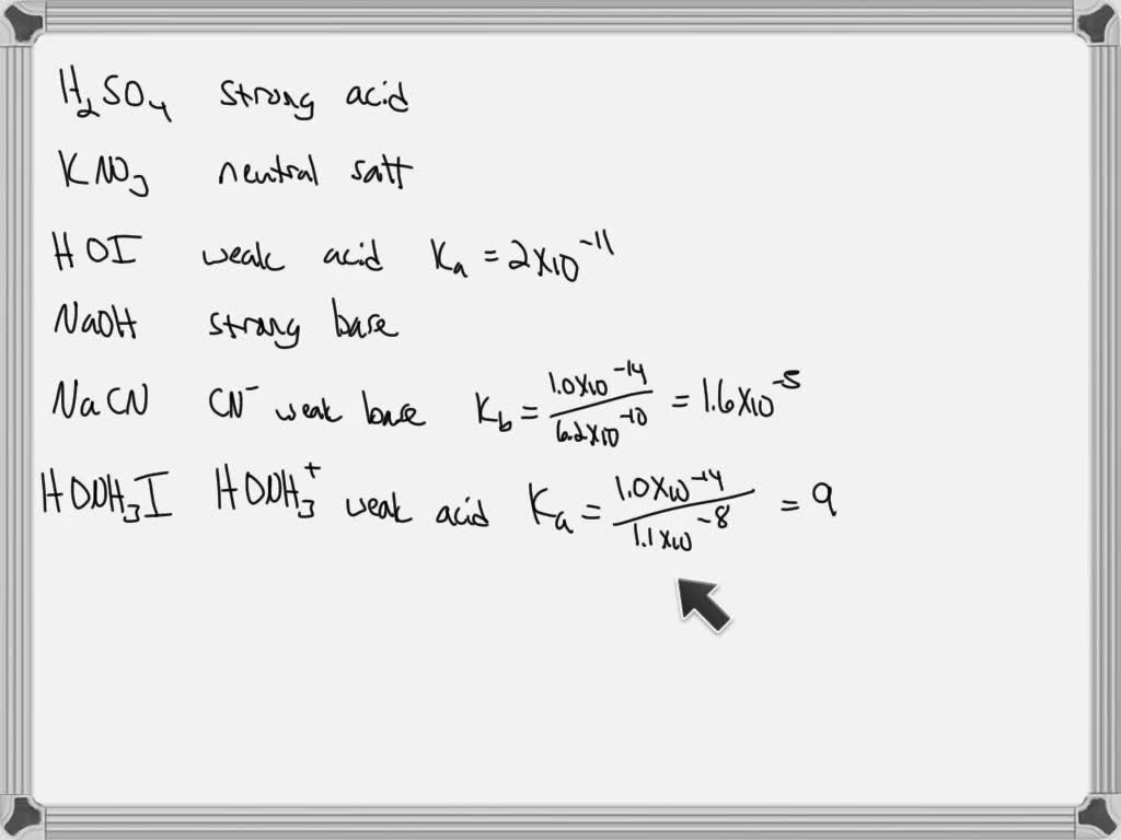 SOLVED: Arrange the following 0.1 M solutions in order of increasing pH ...