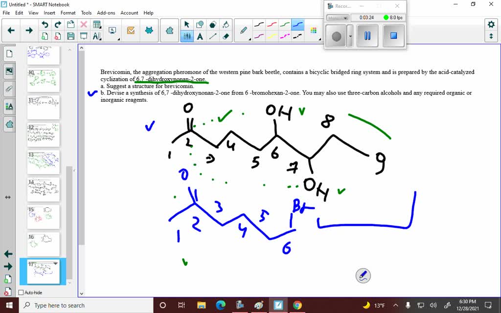 SOLVED: Brevicomin, the aggregation pheromone of the western pine bark ...