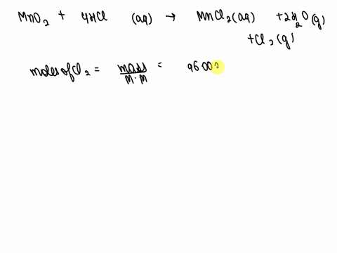 Lead(IV) oxide reacts with hydrochloric acid to give chlorine. The ...