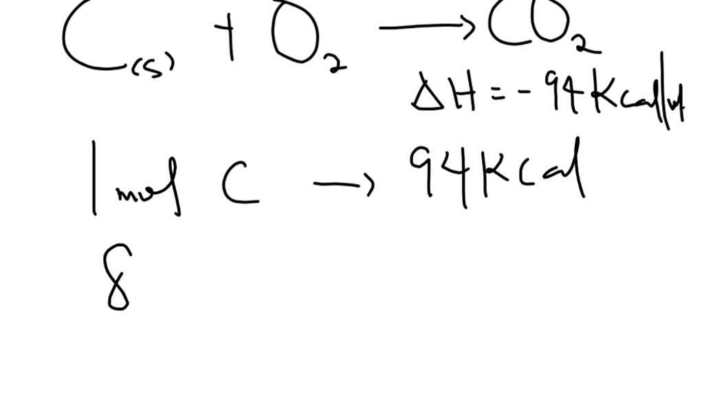 SOLVED: The combustion of coal with oxygen forms CO2 and releases 94 ...