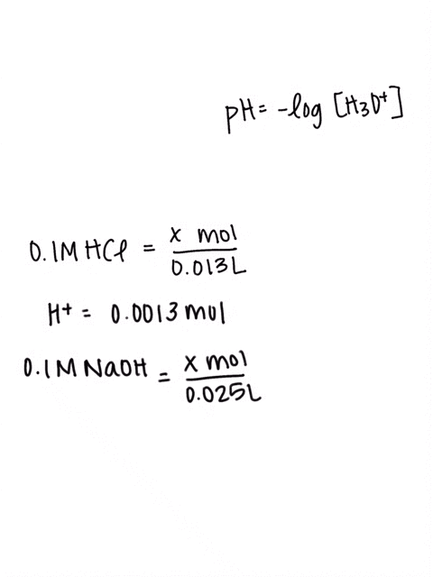 Calculate the pH 0.1 M HCl 3 mM HCl 50 mM NaOH 0.2 M NaOH