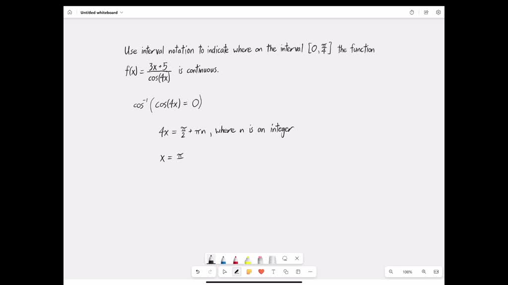 SOLVED: Use interval notation to indicate where on the interval [0, (π)/(4)] the function f(x ...