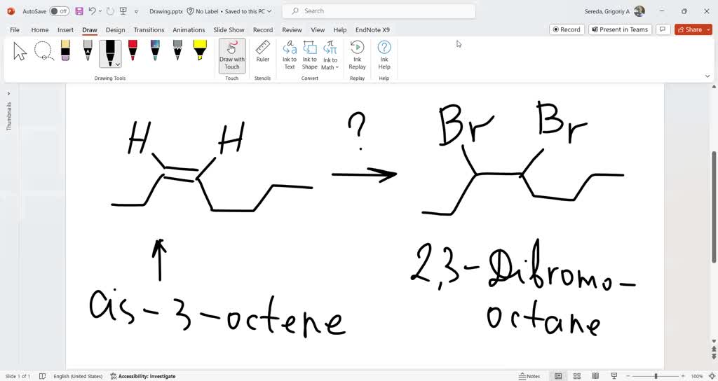 SOLVED: How do I convert Cis-3-octene into 3,4-dibromooctane?