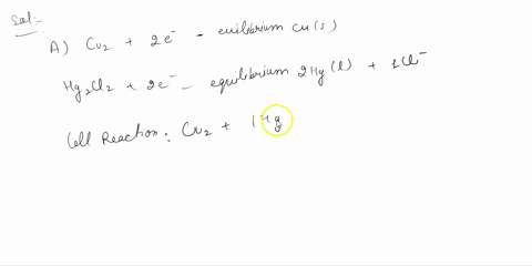 A cell was prepared by dipping a Cu wire and a saturated...