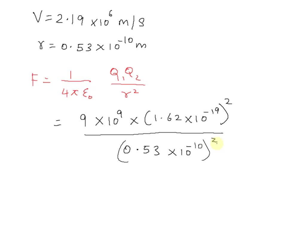 Solved Bohrs Modcl Of The Hydrogen Atom Involved Negative Electron