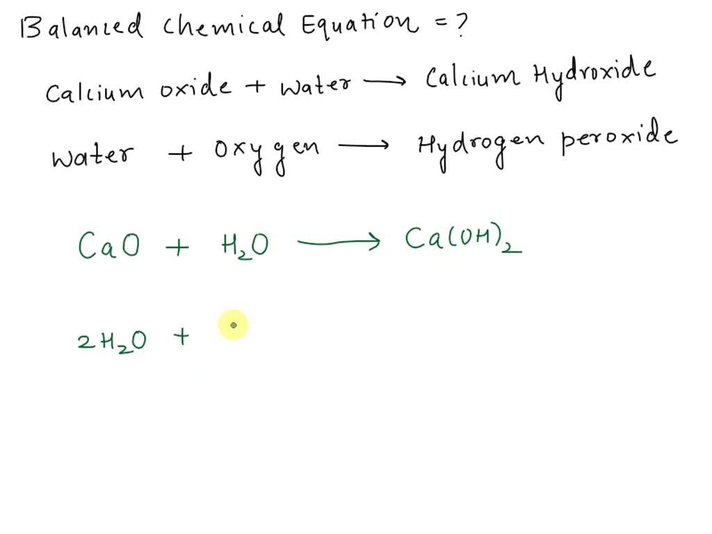 SOLVED: 'Write the balanced chemical equation for each of the following ...