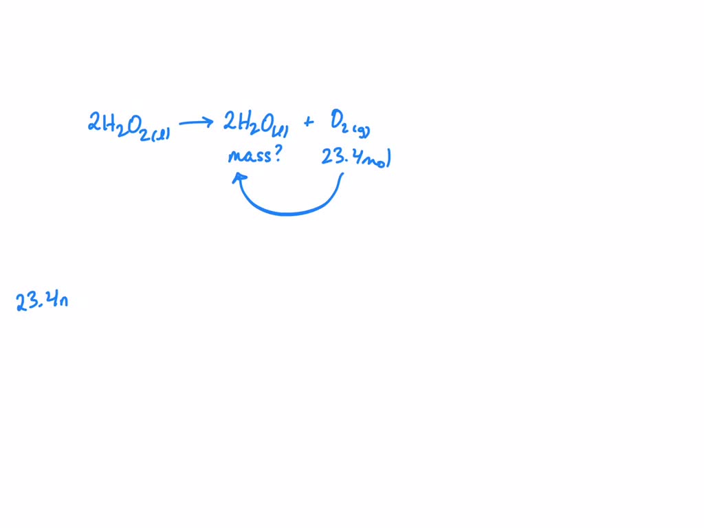 SOLVED: 2H2O2 (l) –> 2H2O (l) + O2 (g) The reaction above is the natural decomposition of ...