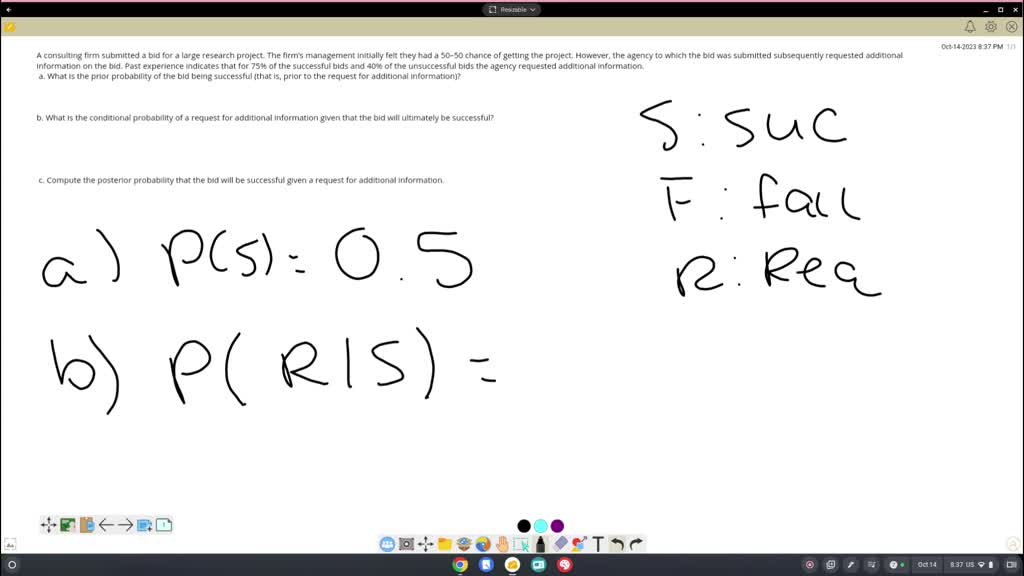 SOLVED: A consulting firm submitted a bid for a large research project ...