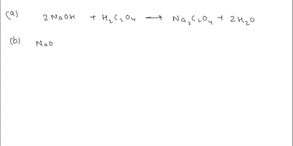 SOLVED: Write the balanced chemical equation for each of the following reactions: a) sodium ...