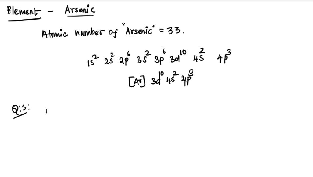 Solved 12 Points Question Consider The Element Arsenic As