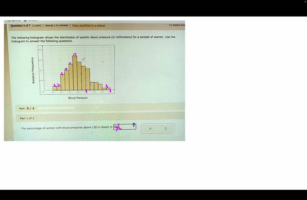 SOLVED: Question 2 of 7 (1 point) Attempt to Unlimited View question in a popup 2.2 Section Exot ...