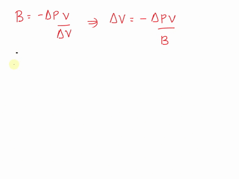 The bulk modulus of water is 2.1 GPa. Compute the volume contraction of ...