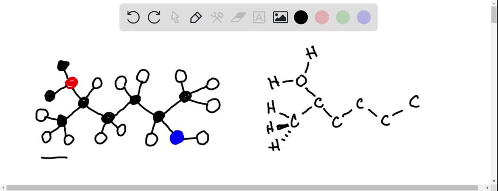 SOLVED: Consider the following ball-and-stick model of a molecule (black = C, gray/white = H ...