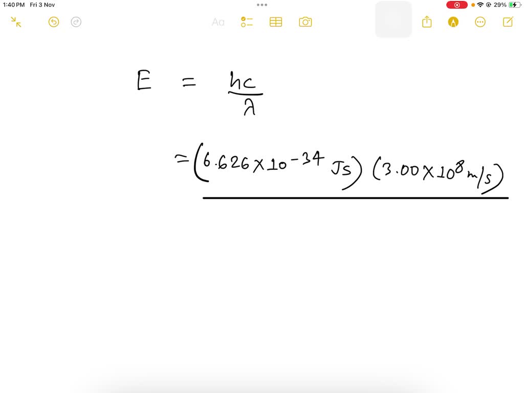 SOLVED: (b) Calculate the energy of a single photon of yellow light ...