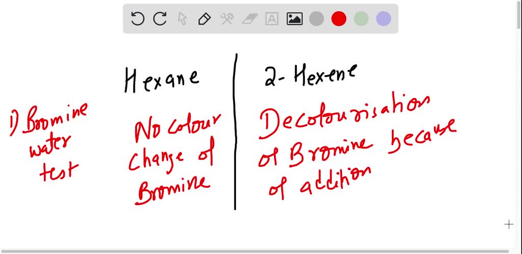 SOLVED: Describe two chemical tests that could be used to distinguish ...