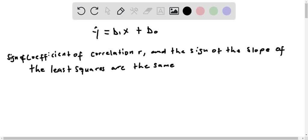 SOLVED: Which of the following statements is true about the slope of the least squares ...