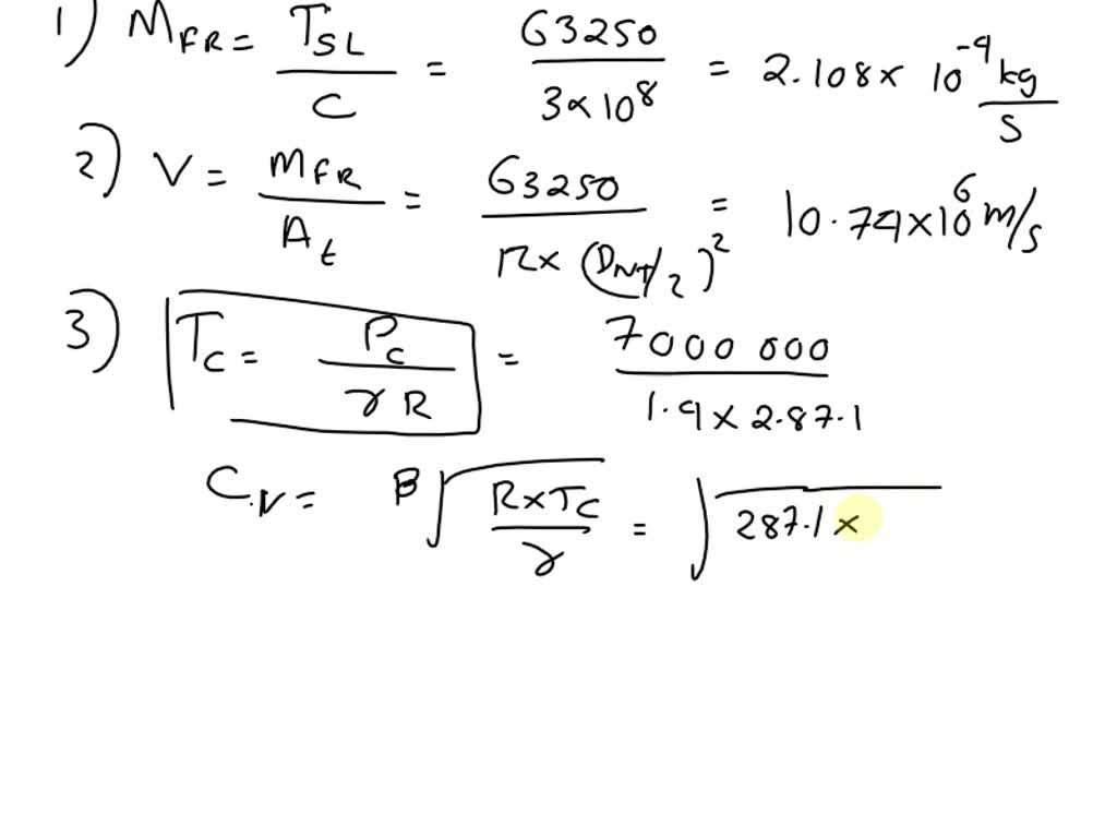 The following measurements were made in a sea-level test of a solid ...