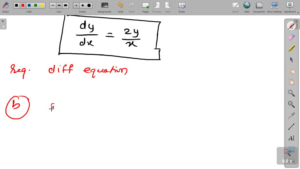 (a) Show that the family of parabolas y = Cx^2 satisfies the ...