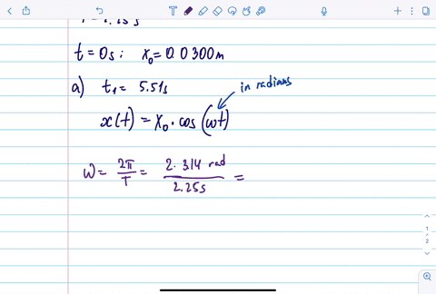 a mass attached to the end of a spring is oscillating with a period of ...