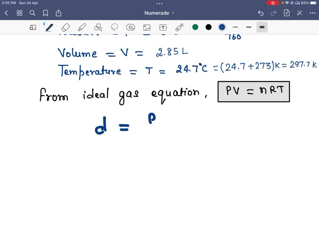 SOLVED: A sample of helium is initially at 585 torr in a volume of 2.85 L. What would be the ...