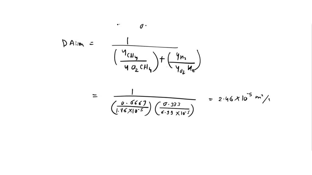 Solved Oxygen Is Diffusing Through A Non Diffusing Gas Mixture Of Ch4
