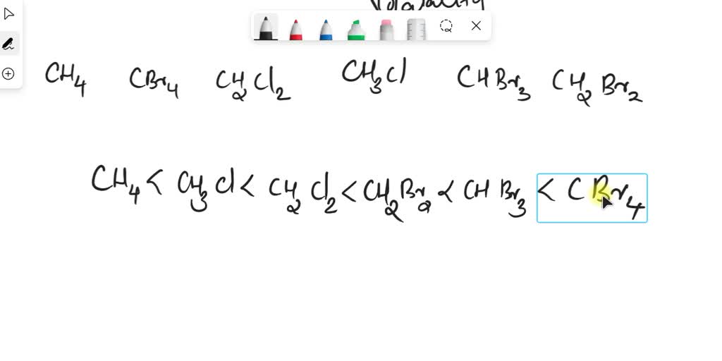 SOLVED: (a) Place the following substances in order of increasing ...