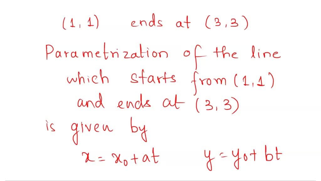 Solved Point Find A Parameterization For The Curve Shown In The Figure Below Rt Where 