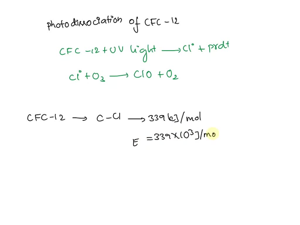SOLVED: In 1974, Rowland and Molina suggested that the only ...