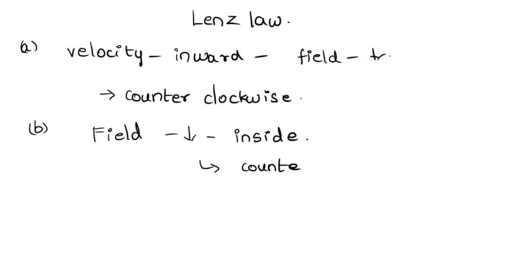 SOLVED: Use Lenz's law to determine the direction of the induced ...