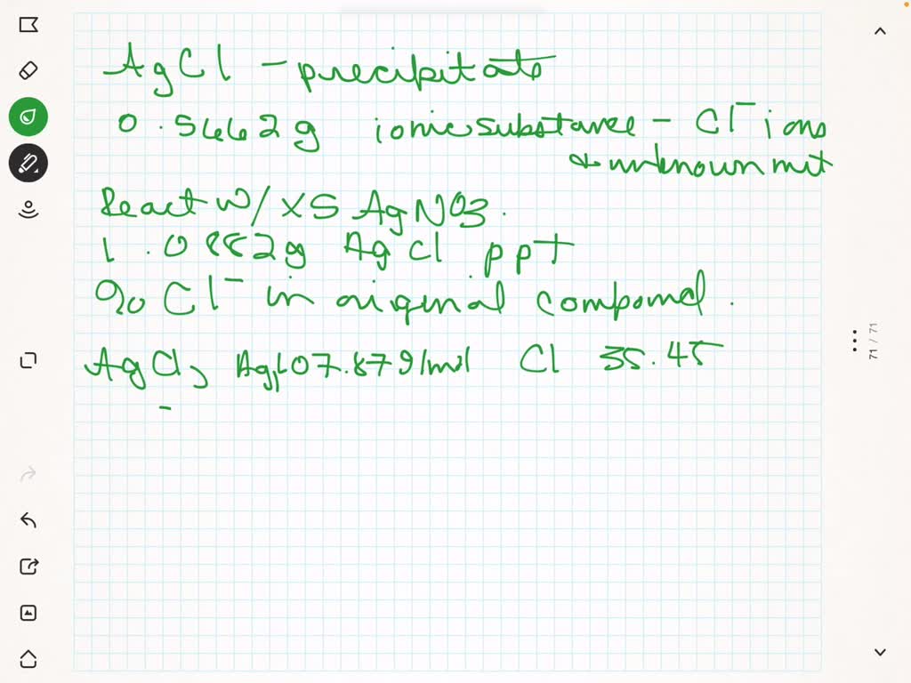 0.5662 g sample of an ionic compound containing chloride ions and an unknown metal is dissolved ...