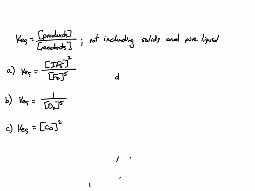 SOLVED: 3. Calculate the equilibrium constants Keq′ for the following ...