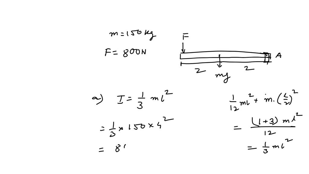 SOLVED: Review The cord at B suddenly fails. Treat the beam as a ...