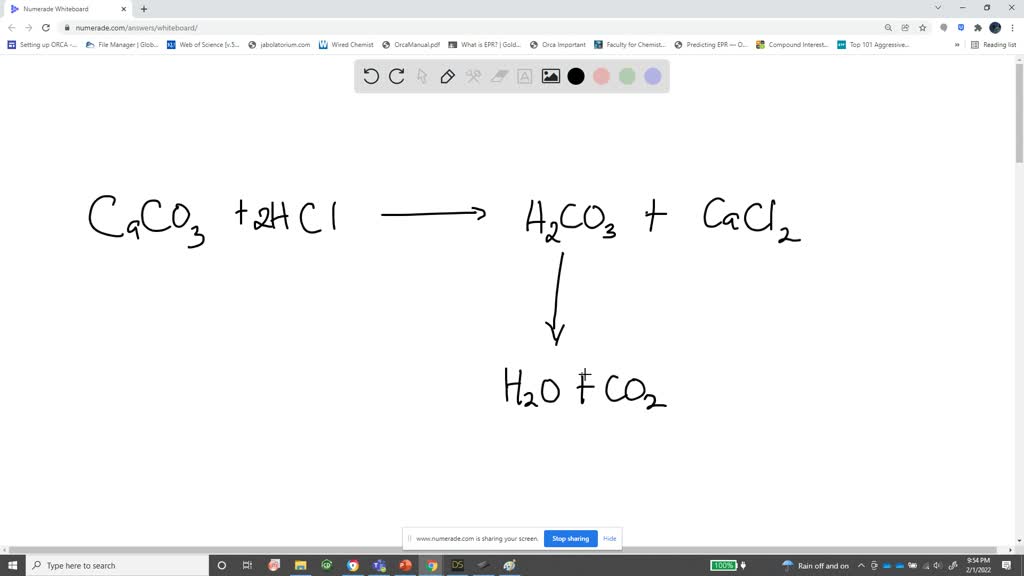 SOLVED: 2) The unknown solution is prepared by mixing CaCO3(s) and HCl ...