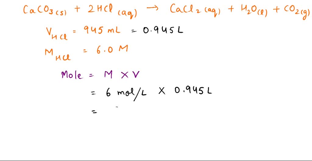 SOLVED: (24) Limestone reacts with hydrochloric acid to produce carbon dioxide, water, and ...