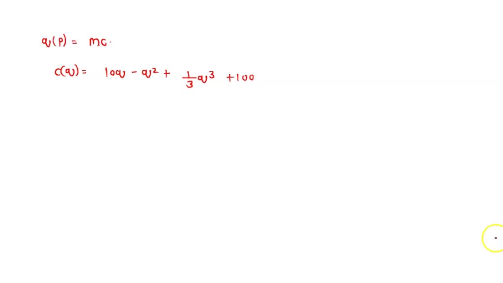 SOLVED: Suppose a perfectly competitive firm has the short-run cost ...