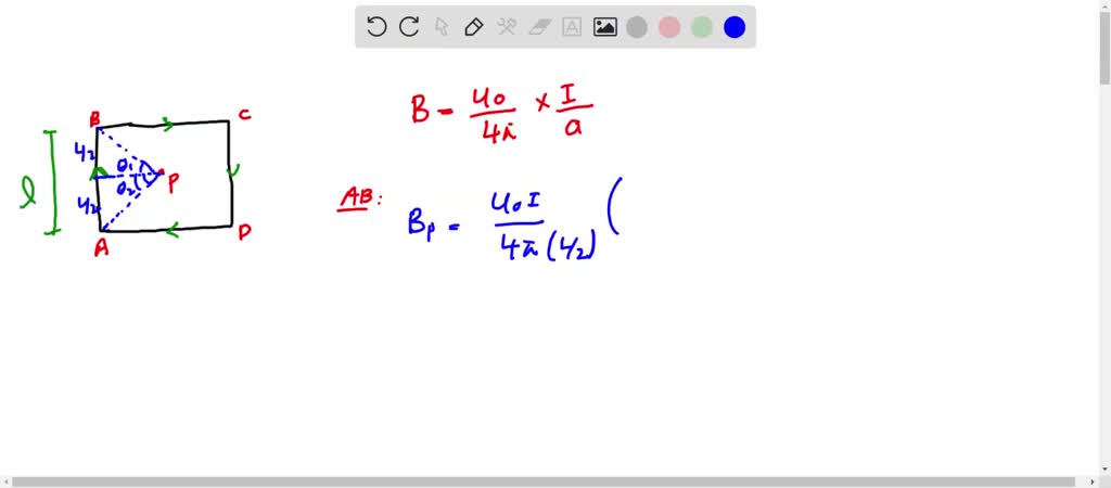 SOLVED: a square loop of wire of side 2l carries q current I. what is ...