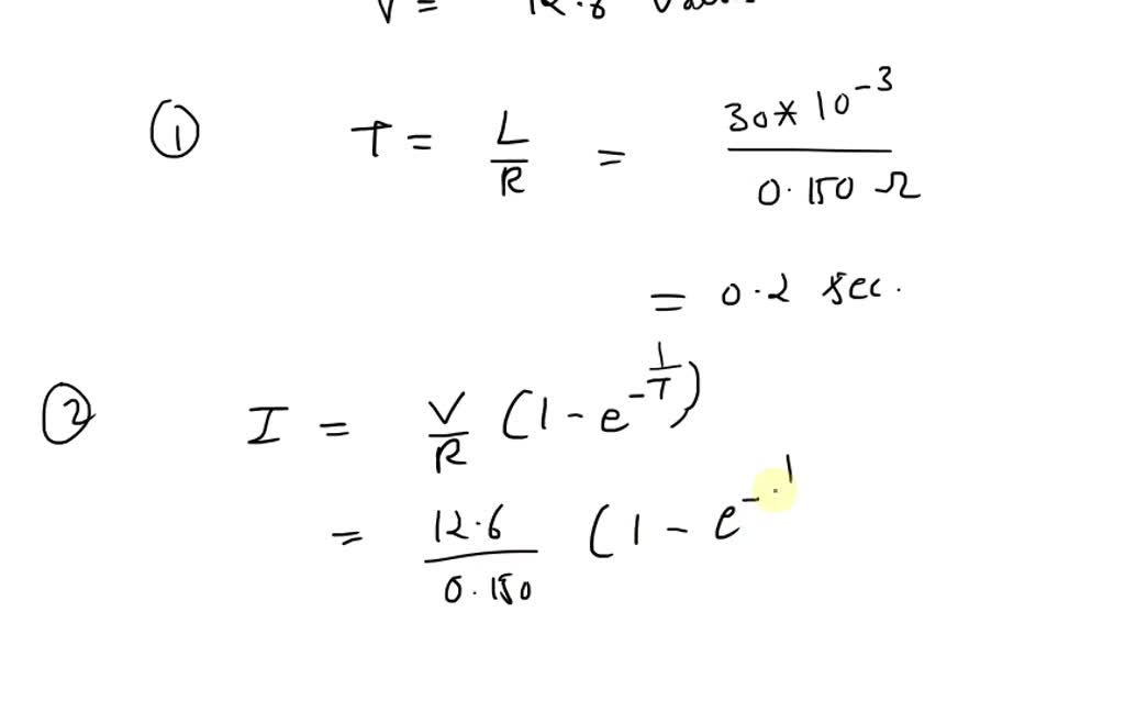 SOLVED: EXAMPLE 20.8 An RL Circuit GOAL: Calculate the time constant ...