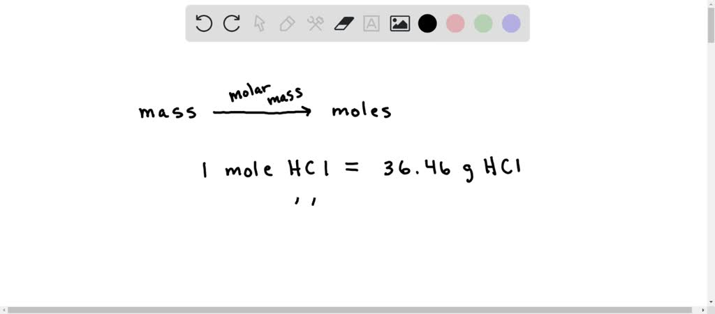 SOLVED: The chemical formula for hydrogen chloride is HCl. The chemist ...