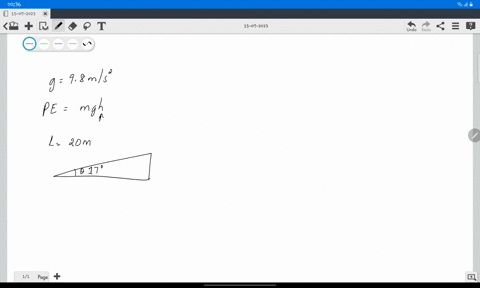 A block slides down a frictionless inclined ramp and...