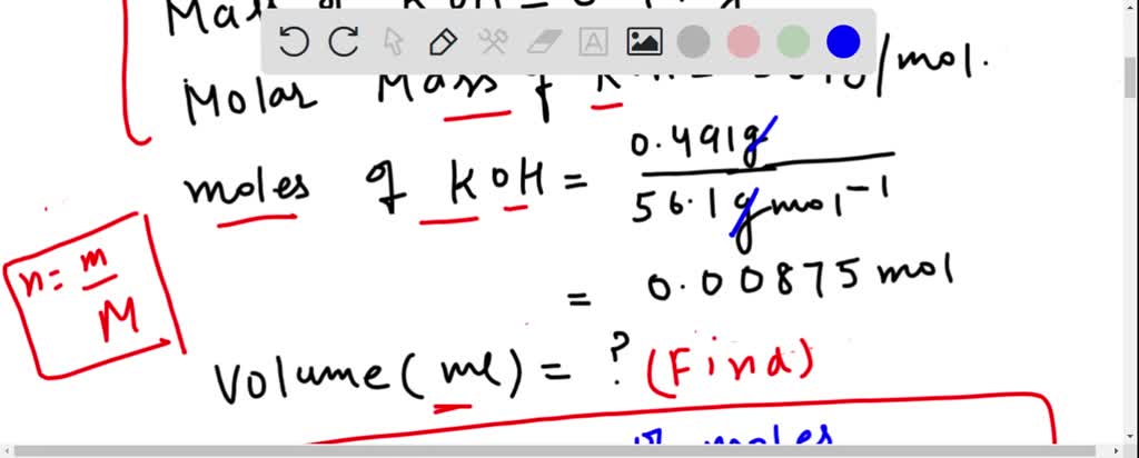 SOLVED: A 6.32 mass % aqueous solution of potassium hydroxide has a ...